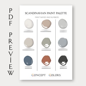 Sherwin Williams Scandinavian Paint Palette Scandinavian - Etsy