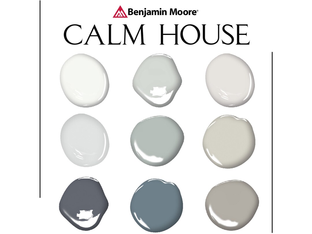 Calm House Paint Palette, Benjamin Moore, Calm Review, Coastal Palette ...