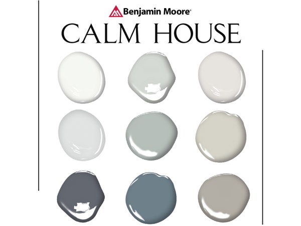 Calm House Paint Palette, Benjamin Moore, Calm Review, Coastal Palette ...