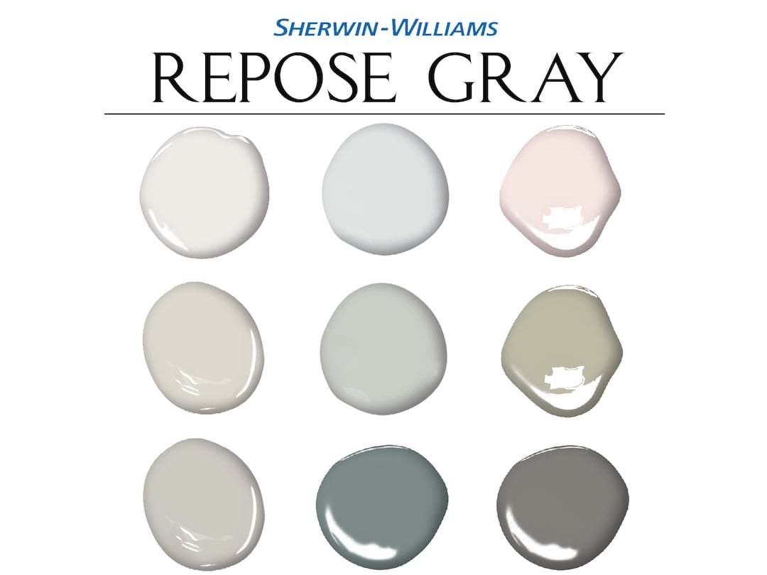 Repose Gray Color Palette, Sherwin Williams, Whole House Paint, Neutral ...
