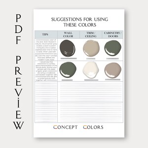 Rustic Farmhouse Paint Palette Sherwin Williams Whole House - Etsy