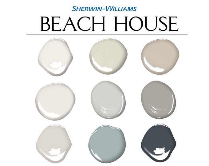 Curated Cool Coastal Vibes Whole Home Color Palette Guide, Interior ...