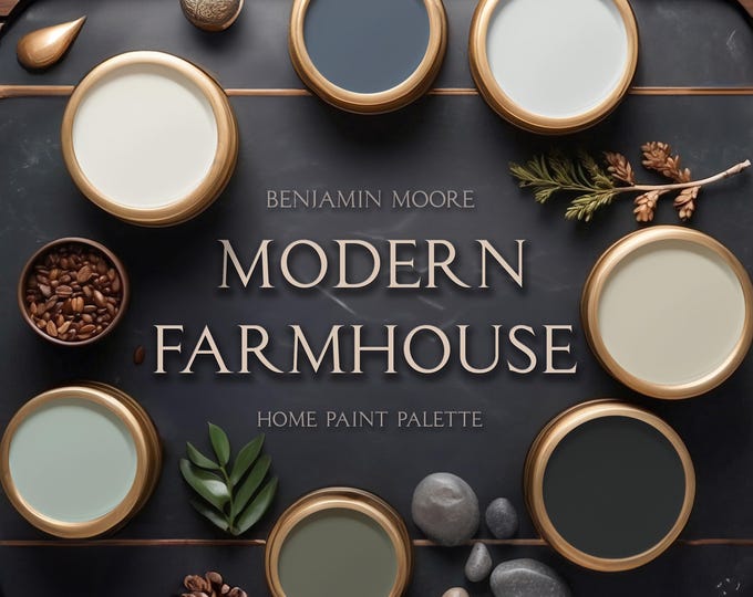 French Farmhouse Benjamin Moore Home Paint Palette Whole House Color ...