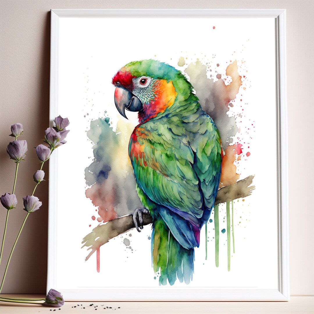 Parrot Printable Art, Parrot Wall Art Print - Etsy