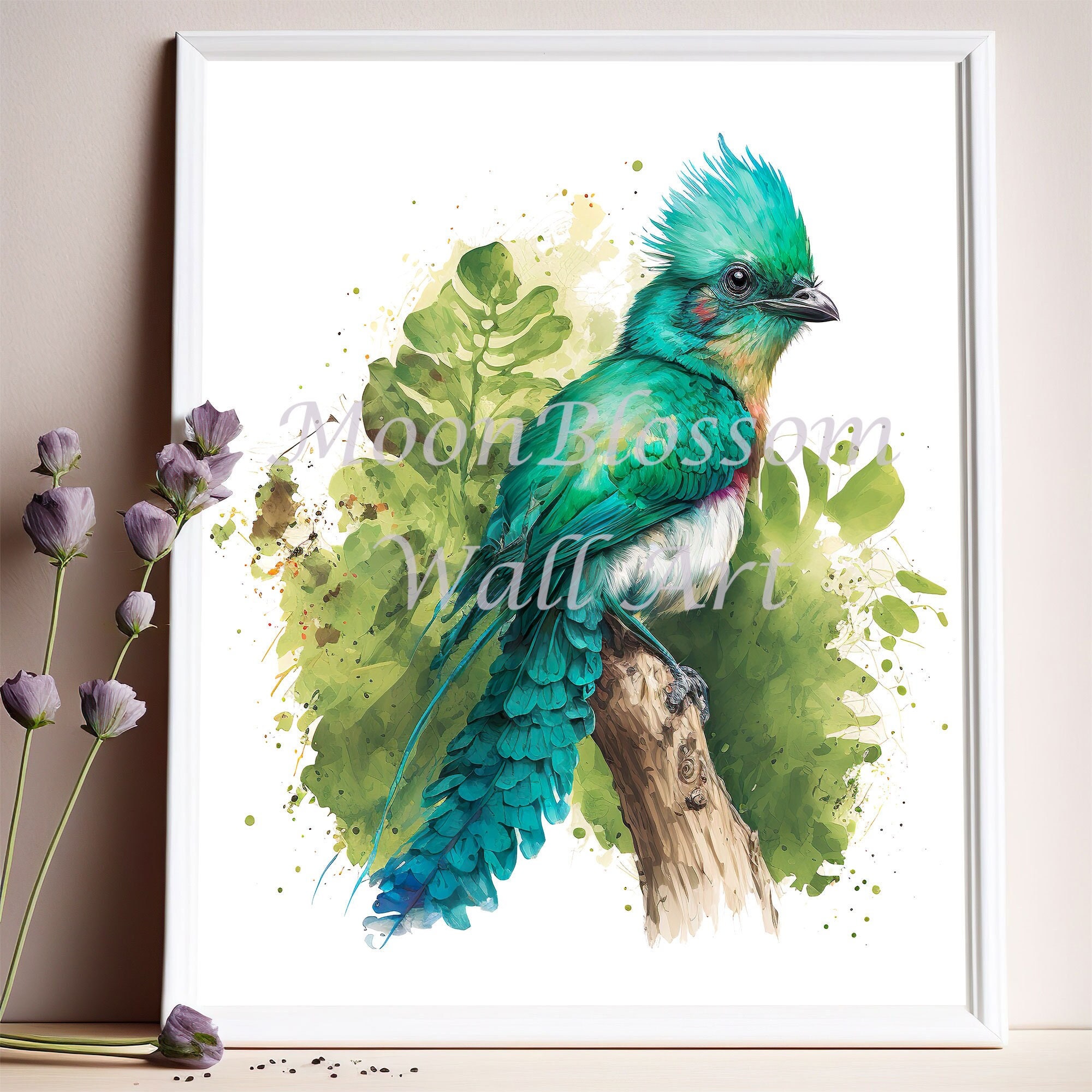 Resplendent Quetzal Printable Art / Quetzal / Watercolor Decor / Bird ...