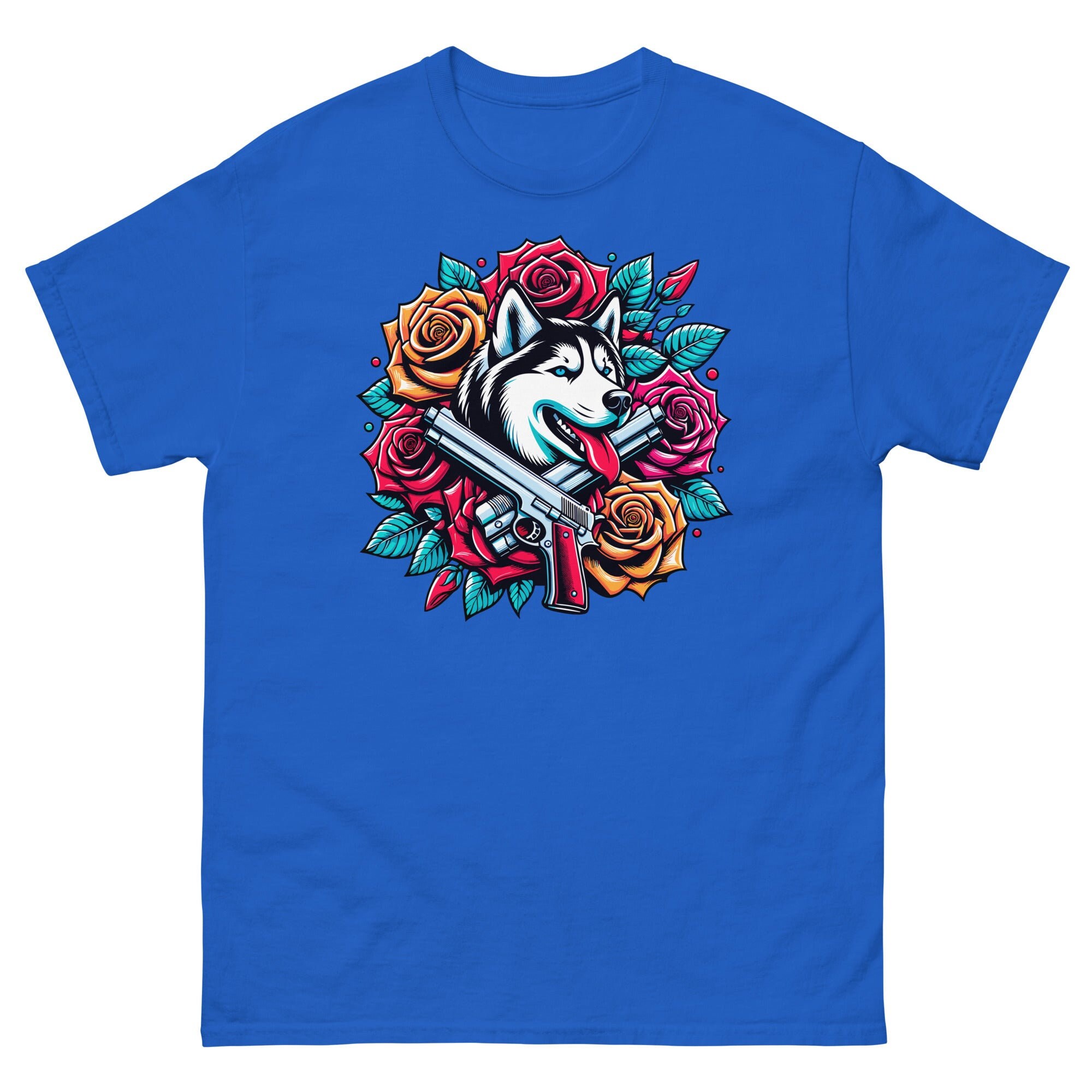 Wild Spirit: Siberian Husky & Roses Tee - Etsy
