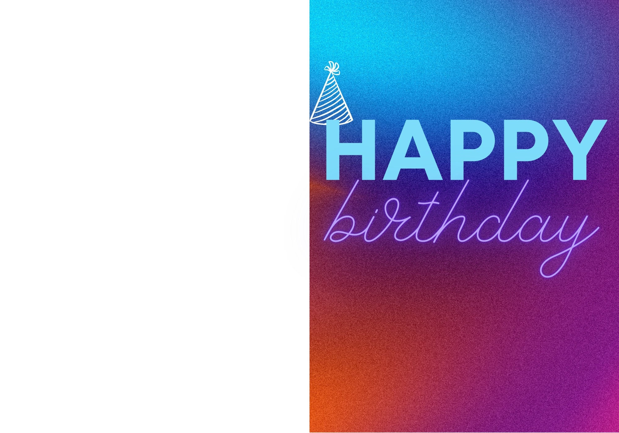 Downloadable Print!! Happy Birthday - BLANK CARD - Etsy