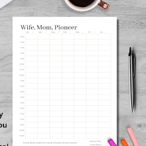 JW Planner Work Life Ministry Block Schedule Bundle JW Printable ...
