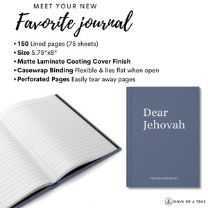 Dear Jehovah Journal for Daily Reflections Prayers & Bible Notes ...