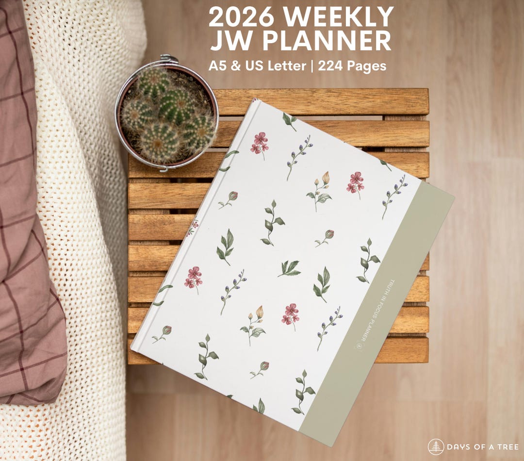 2026 JW Weekly Planner Jehovahs Witness Daily Organizer Spiritual ...