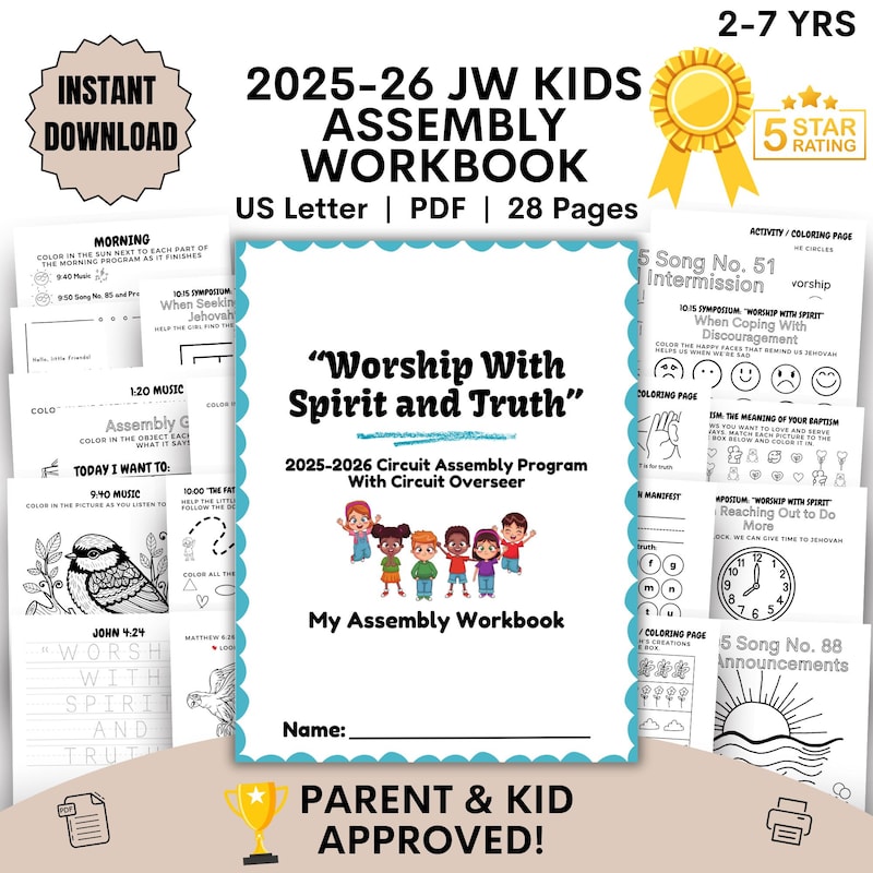 Jw Children Worksheets - Etsy