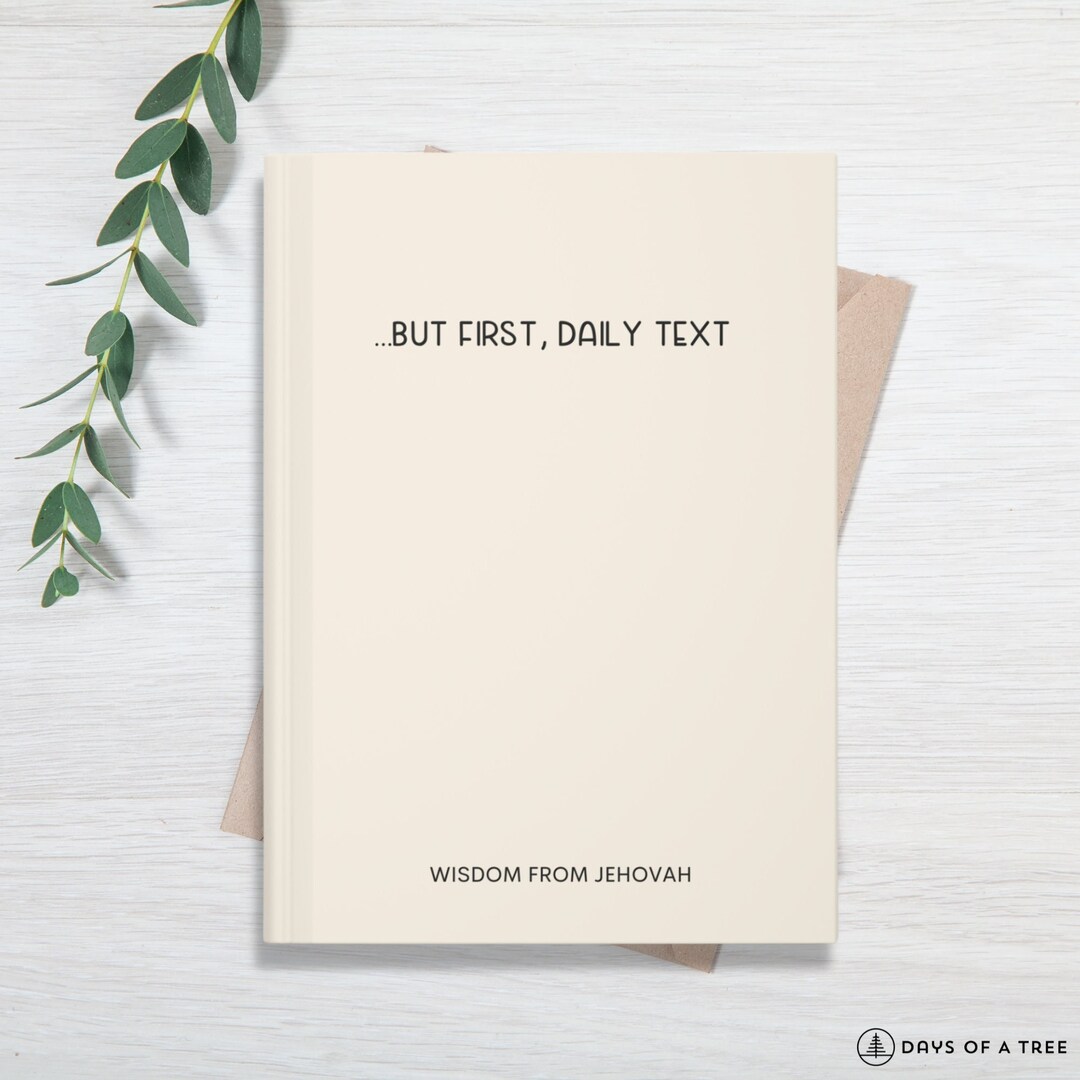 JW Daily Text Notebook Daily Bible Reading Journal Pioneer JW Gift Idea ...