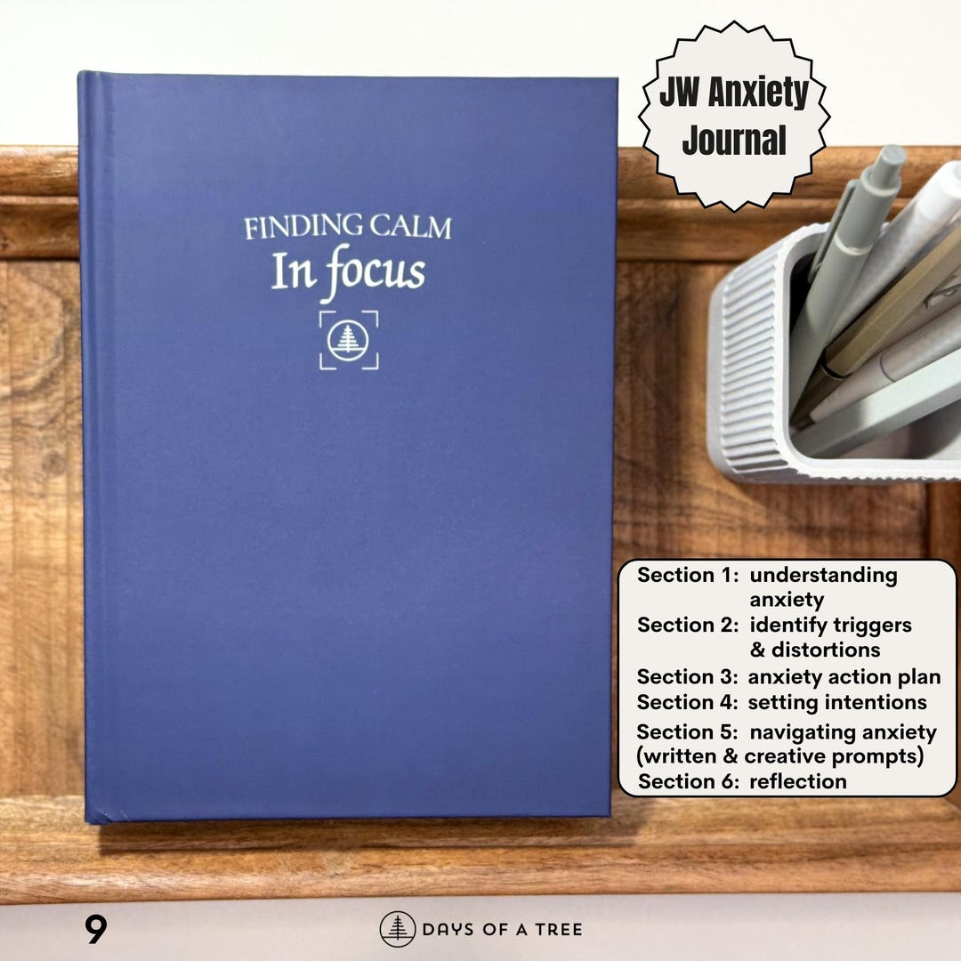 JW Anxiety Journal CBT JW Gift Journal Jehovah Witness Mindfulness ...
