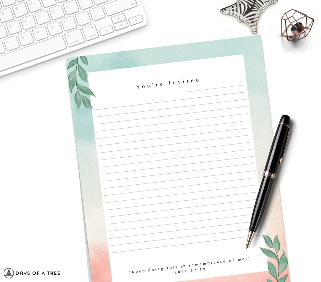JW Memorial Stationery Bundle Printable Letter Writing Paper Memorial ...