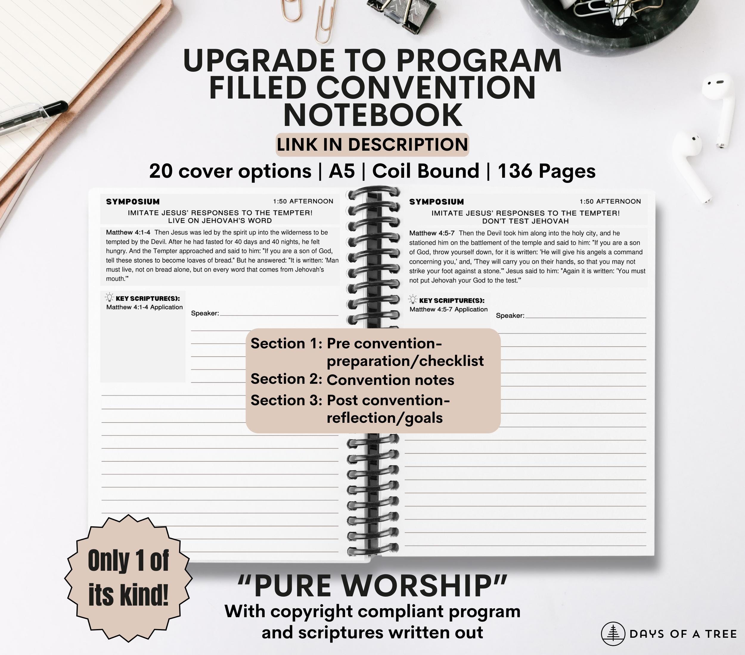 2025 JW Convention Notebook Pure Worship JW Gift for Sister Brother ...