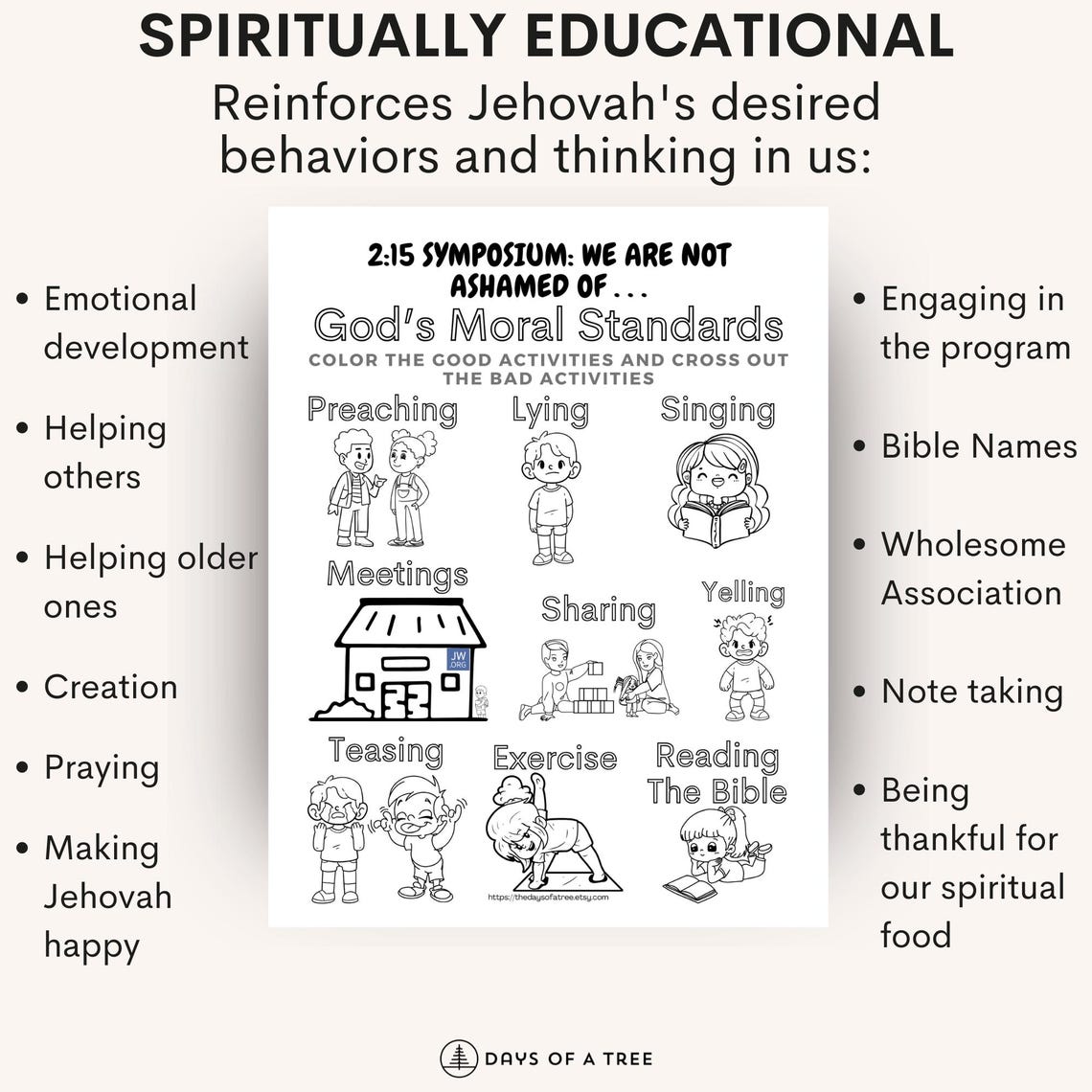 JW Kids Assembly Workbook Bundle 2-6 Yr Digital Not Ashamed/behave in a ...