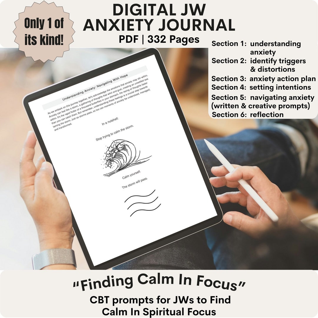 Digital JW Anxiety Journal JW Gift Idea for Pioneers Sister Elders ...