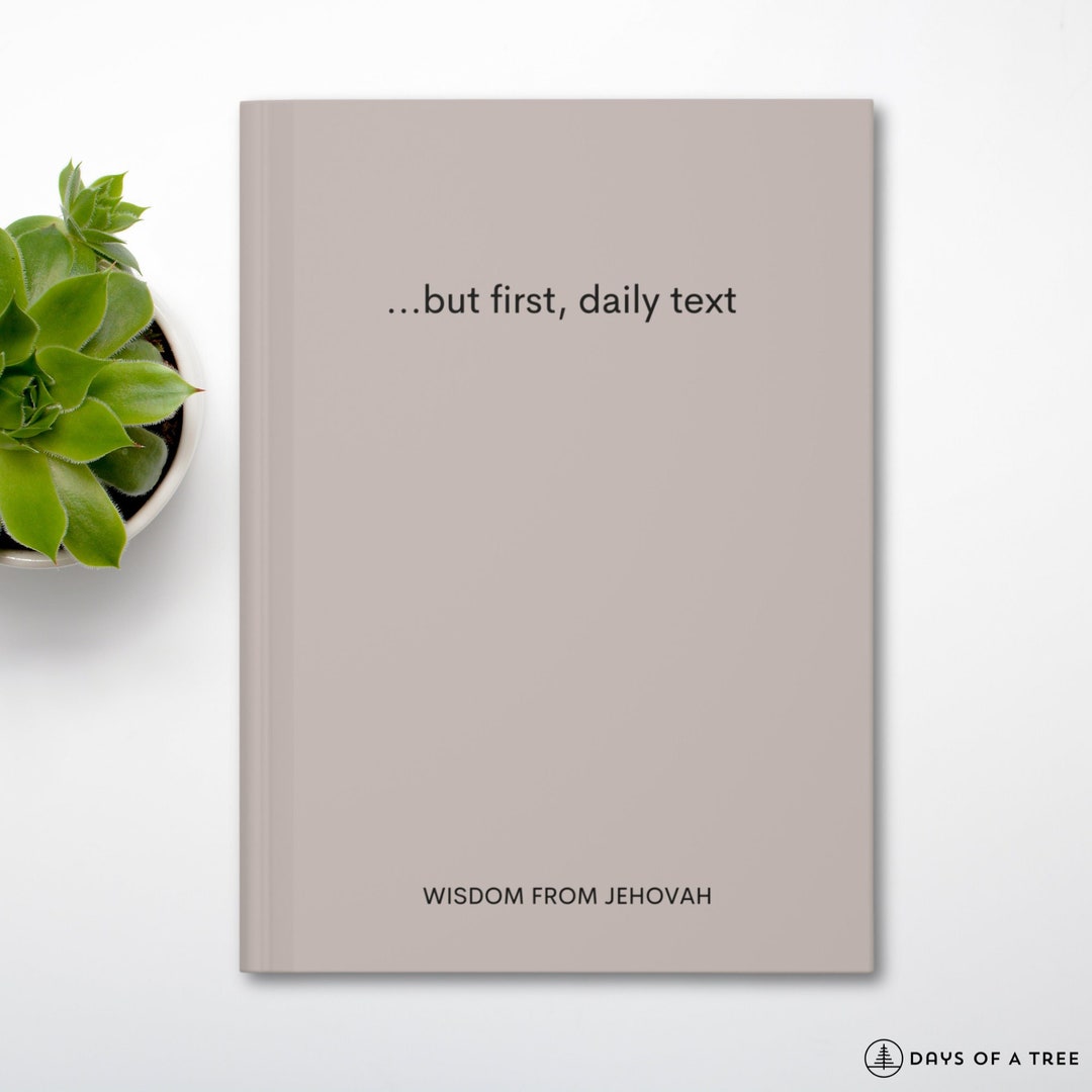JW Daily Text Journal - Jehovah's Witness Notebook for Personal Bible ...
