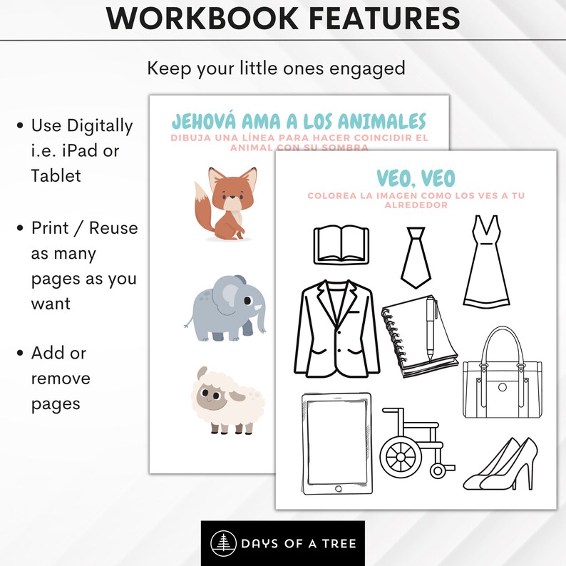 Spanish JW Prek Meeting Workbook JW Kids Assembly Notes - Etsy