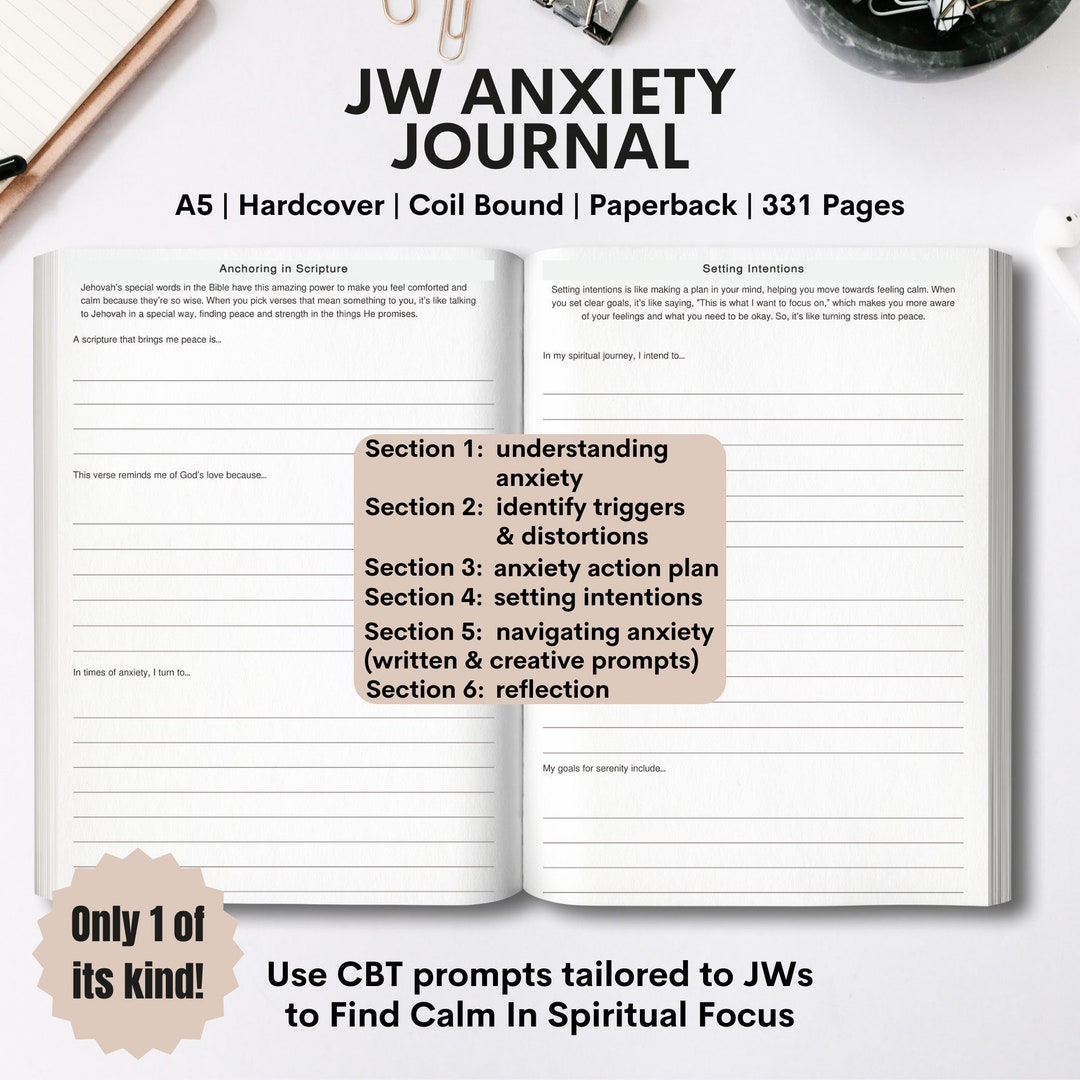 JW Anxiety Journal JW Gift Idea for Pioneers Sister Elders Teens ...