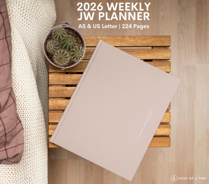 2026 JW Weekly Planner Jehovahs Witness Daily Organizer Spiritual ...