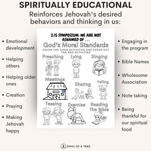 JW Kids Assembly Workbook Age 2-6 Yr Digital Not Ashamed of the Good ...