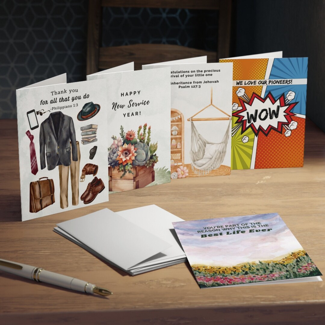 Multi-design JW Greeting Cards 5-pack Encouragement Gift for - Etsy