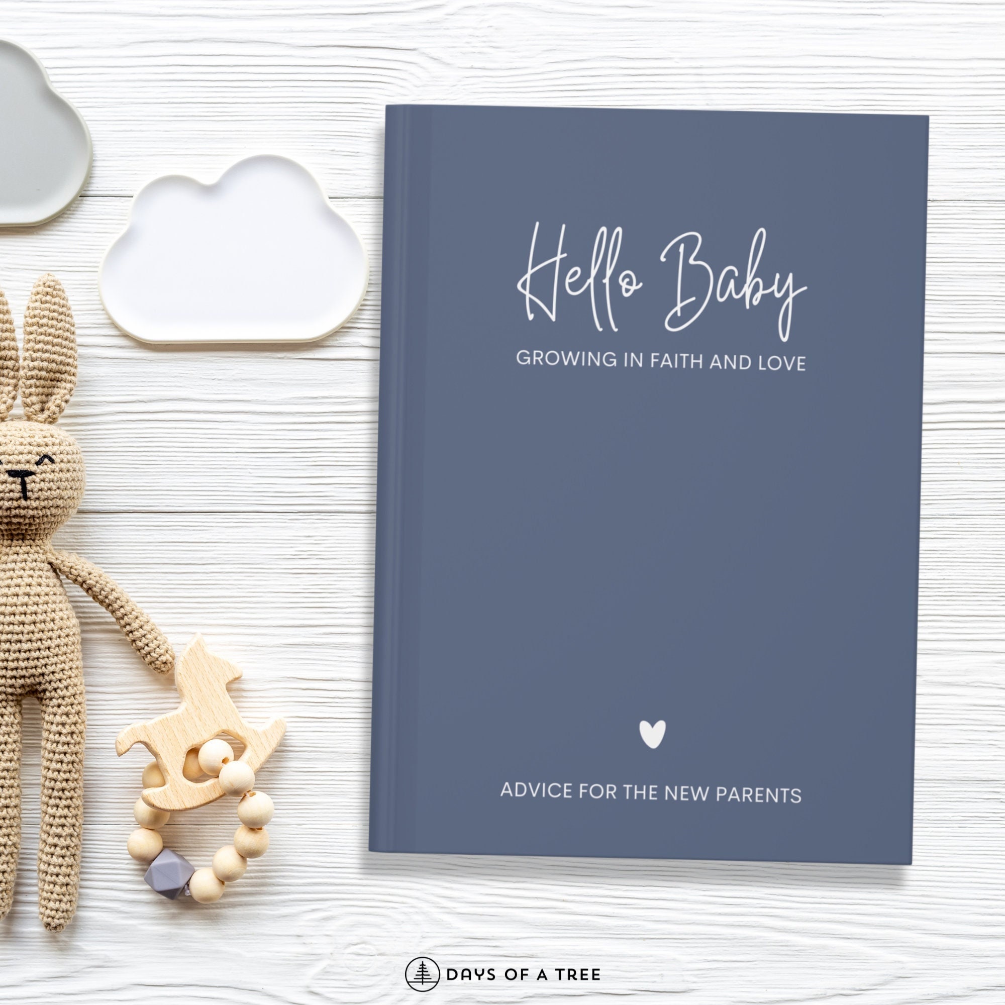 Christian Baby Shower Guest Book Advice Journal New Parent Gift ...