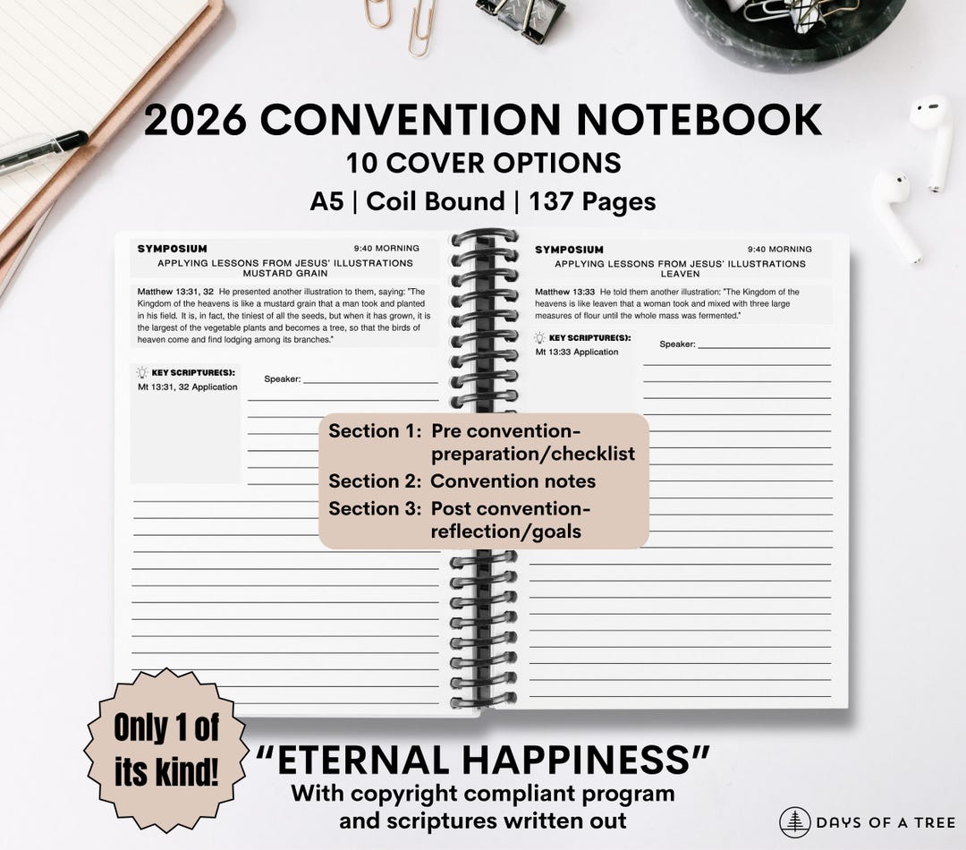2026 JW Convention Notebook With Program & Scriptures JW Gift JW ...
