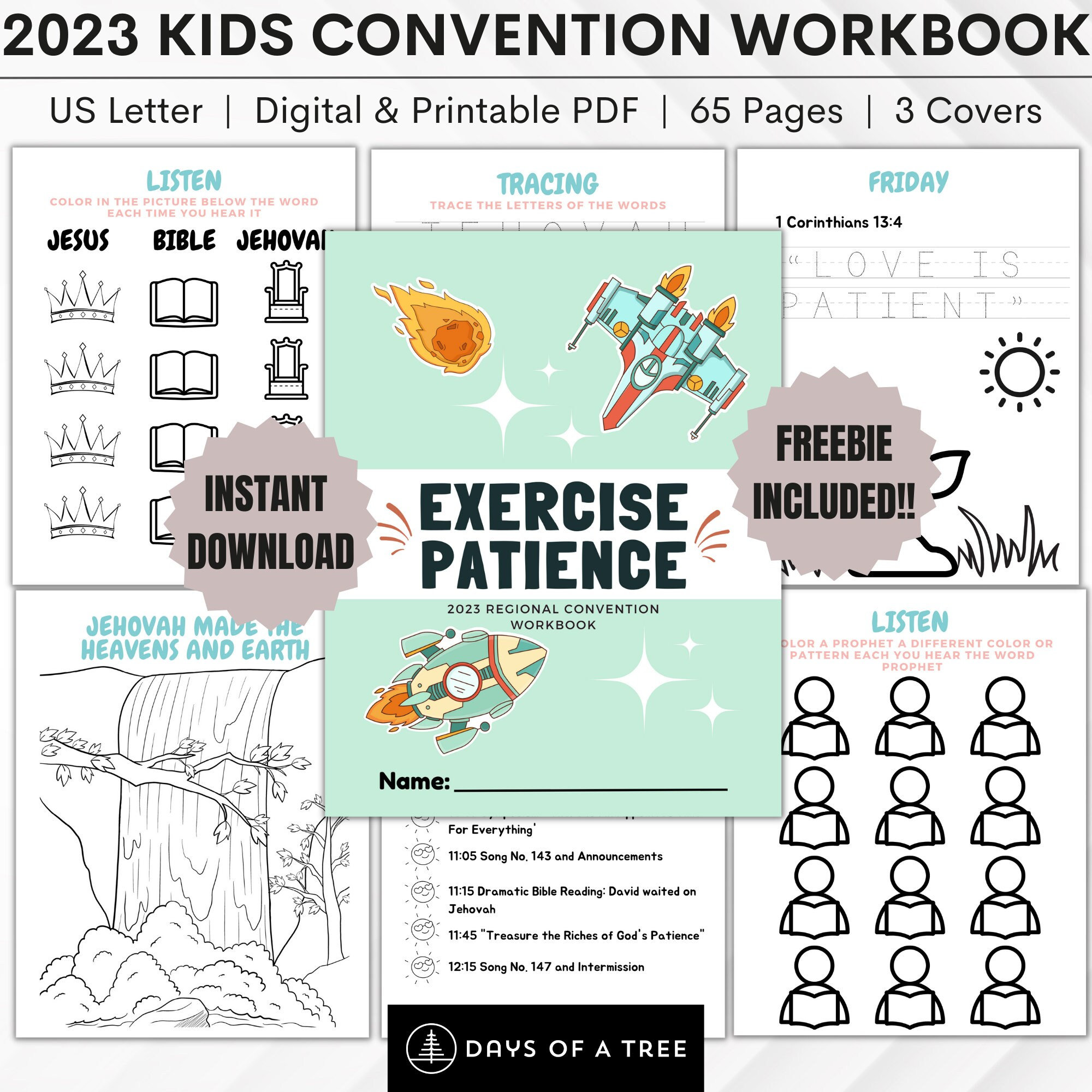 JW Kids 2023 Exercise Patience Activity Workbook Regional - Etsy