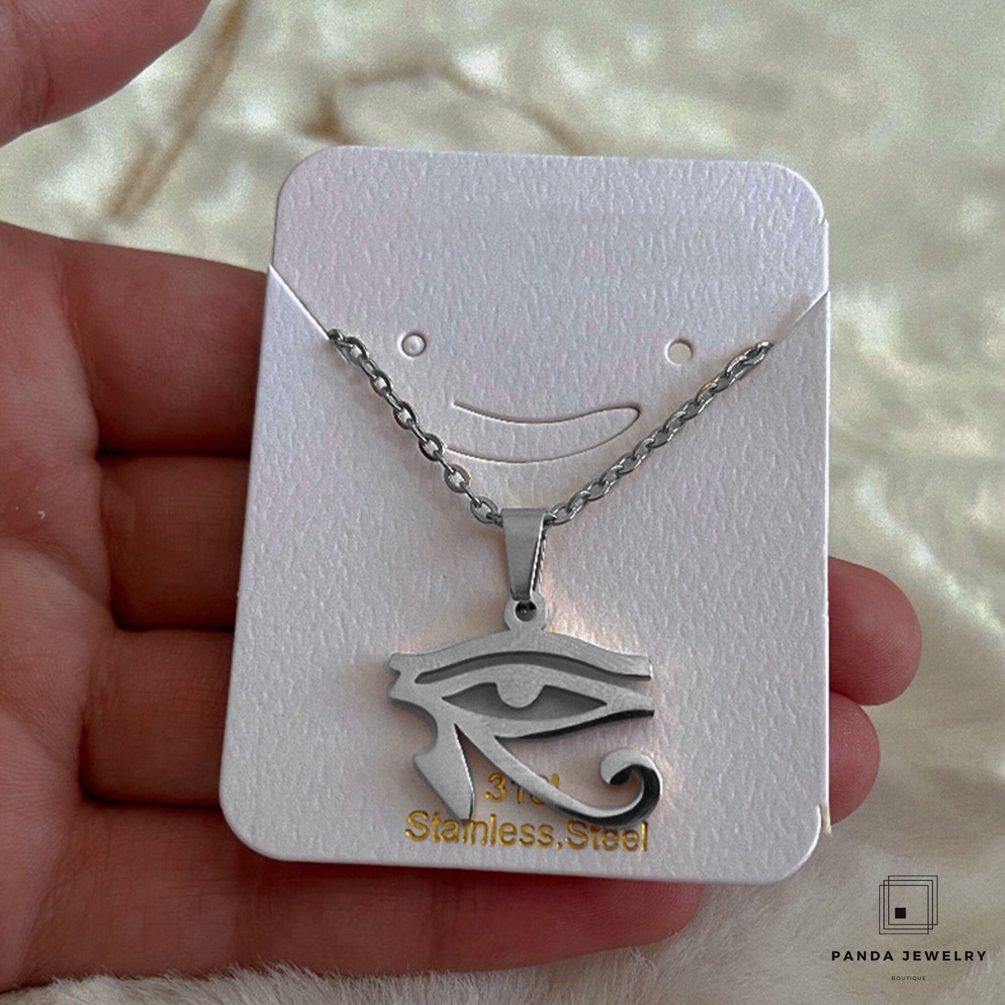 Necklace Stainless Steel Ancient Egypt Chain Necklace Vintage Egyptian ...