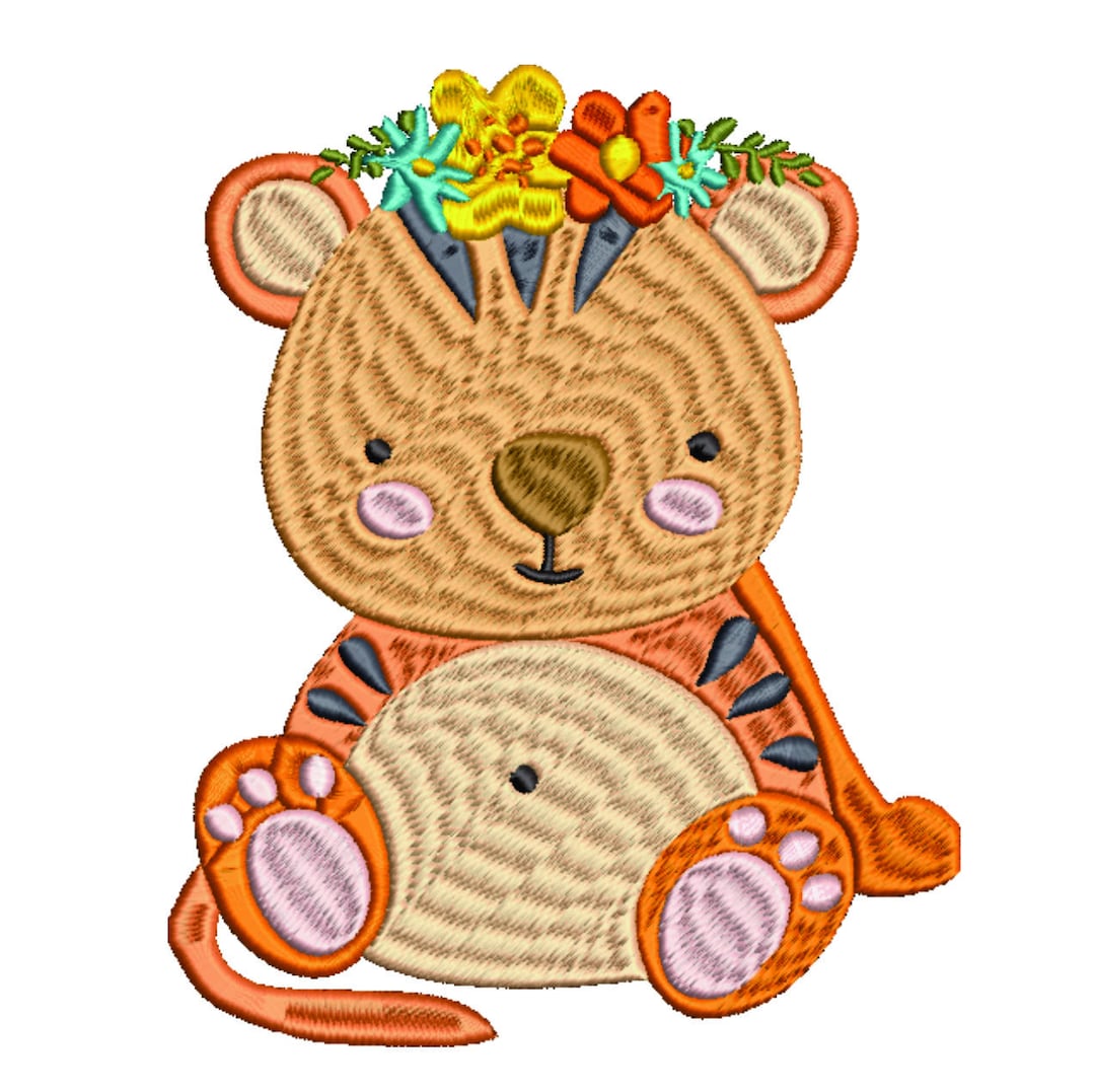 Baby Tiger / Machine Embroidery File - Etsy