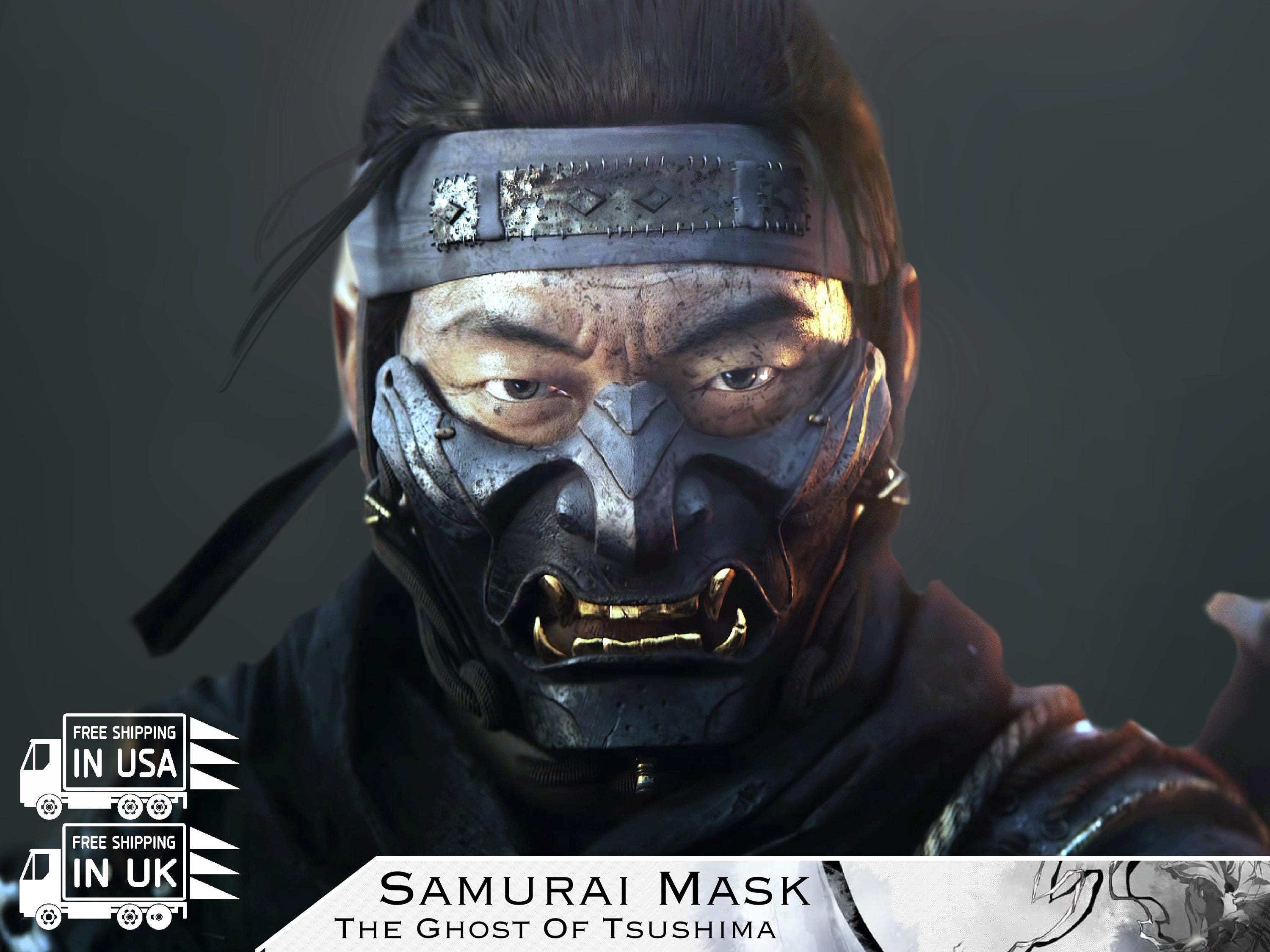 Ghost of Tsushima Mask 3D Printed Jin Sakai Samurai Cosplay Wearable ...