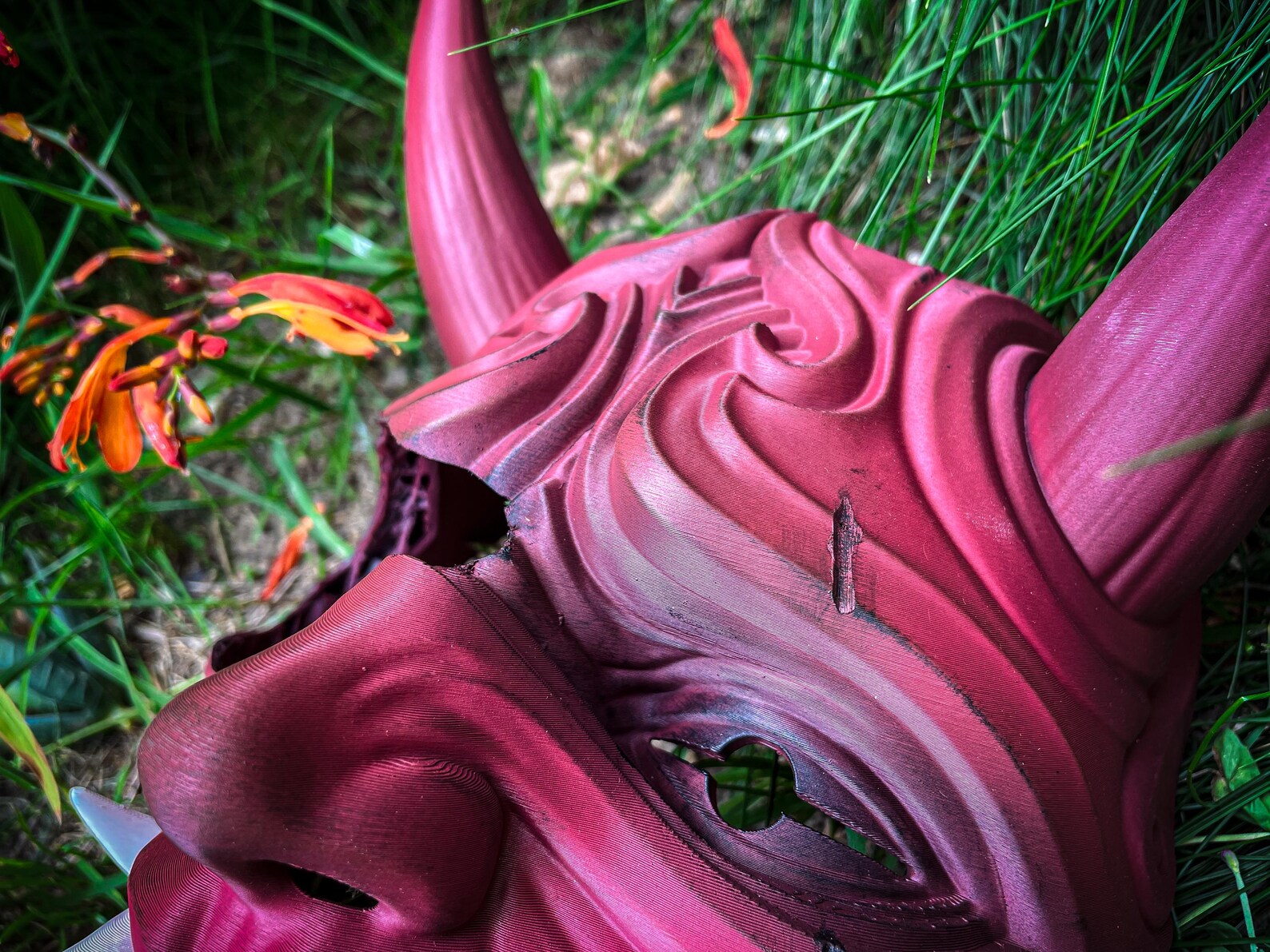 Shattered ONI Mask for Honor Sohei Inspired Wearable/display Piece 3d ...