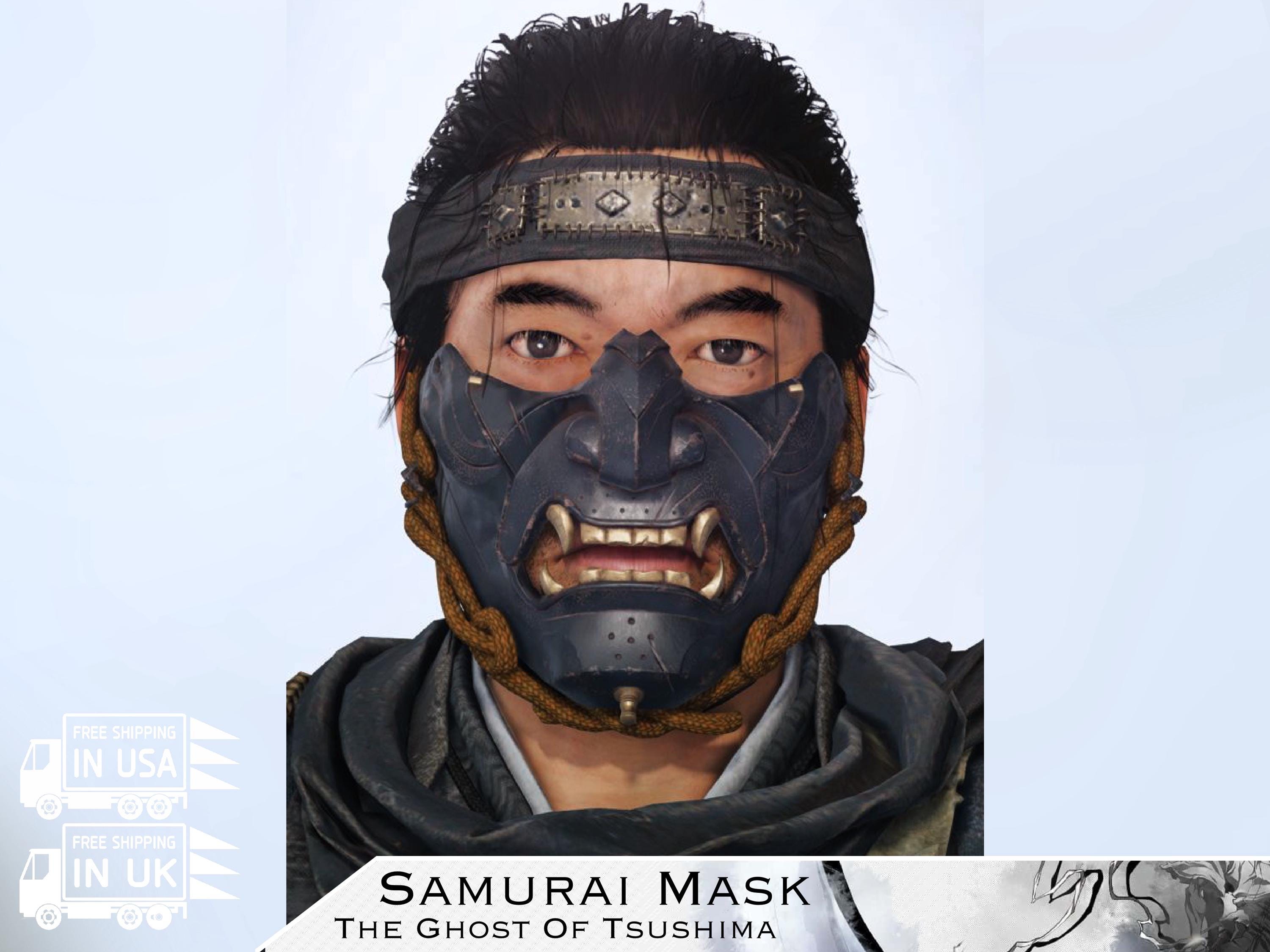 Ghost of Tsushima Mask 3D Printed Jin Sakai Samurai Cosplay Wearable ...