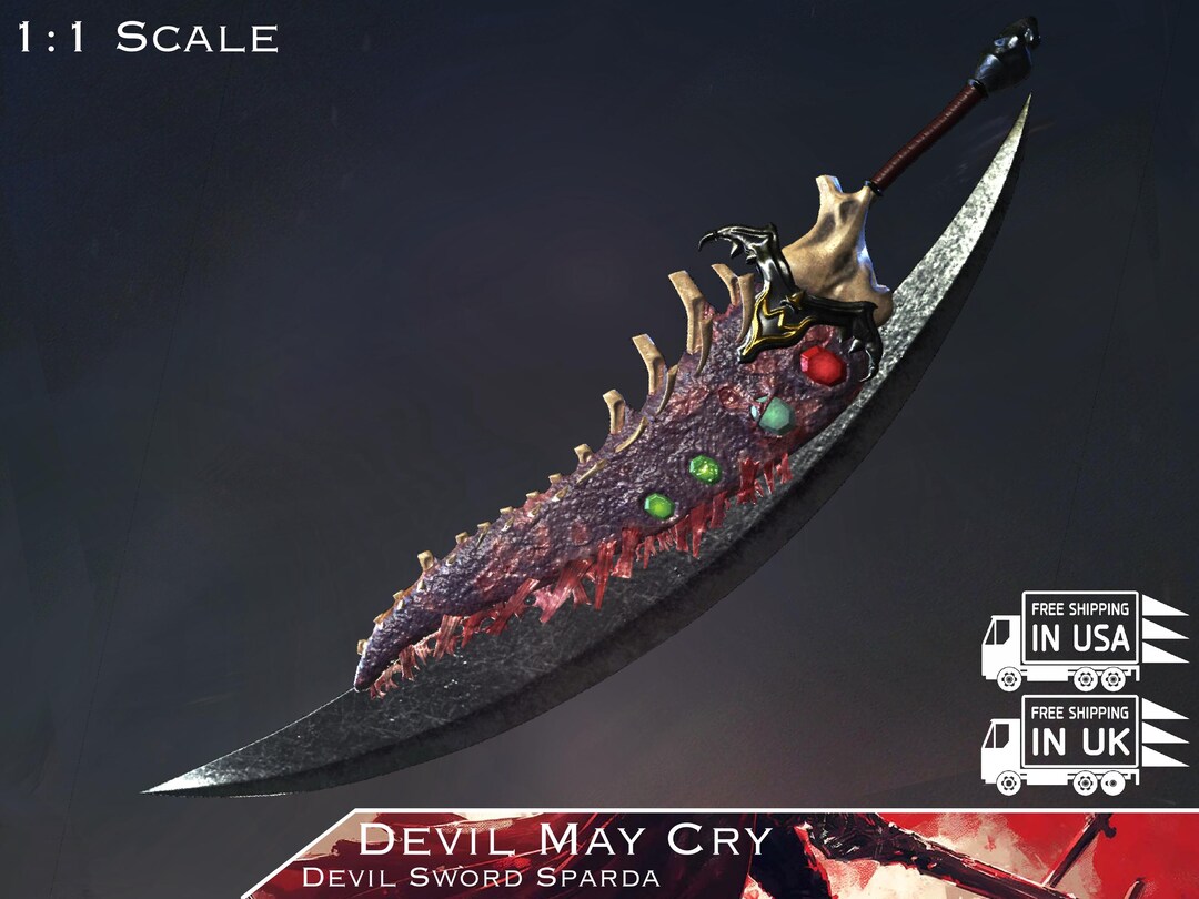 Devil May Cry Devil Sword Sparda Dantes Sword 1:1 Full Scale Cosplay ...