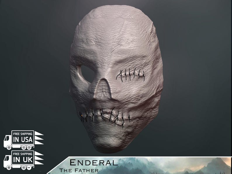 The Fathers Mask 3D Printed Enderal Cosplay Wearable Mask / Prop ...
