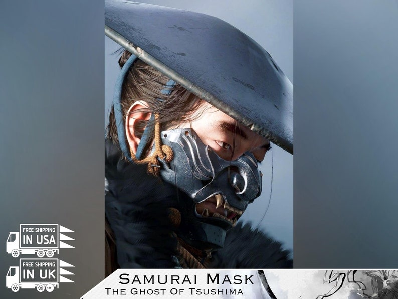 Ghost of Tsushima Mask 3D Printed Jin Sakai Samurai Cosplay Wearable ...