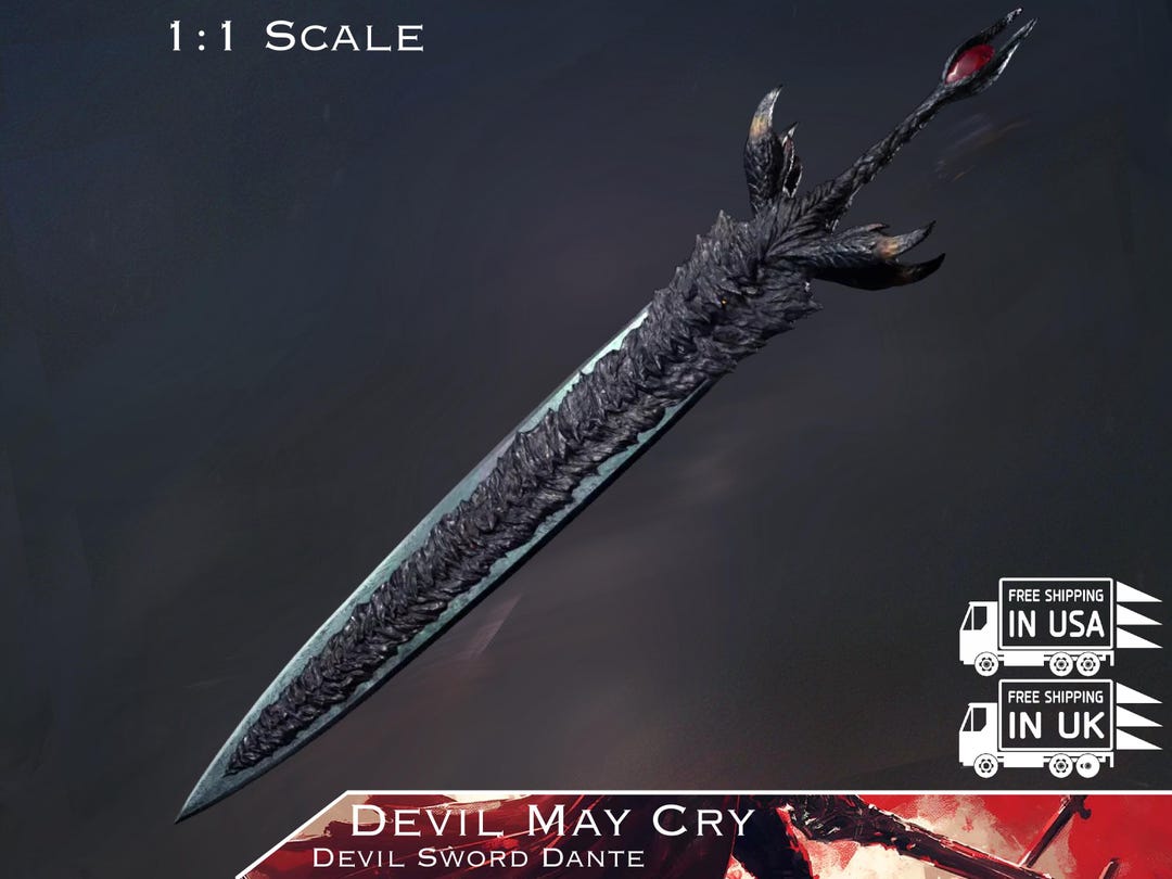Devil Sword Dante Devil May Cry Dantes Sword 1:1 Full Scale Cosplay ...