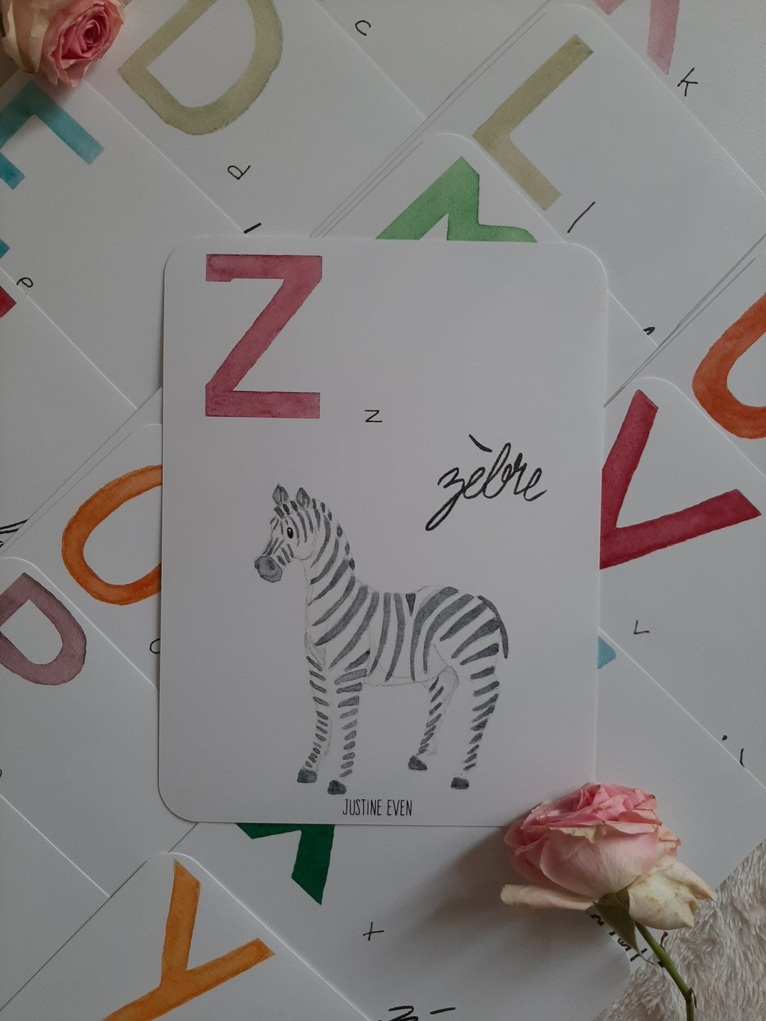 Watercolor Animal Alphabet for Children - Etsy