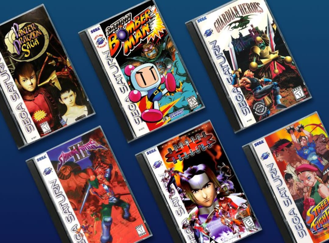 Sega Saturn Front Cover and Rear Box Art Cover Replacement Artwork - Etsy