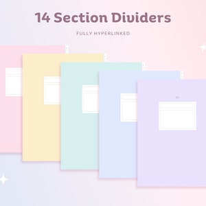 Student Digital Notebook, Digital Hyperlinked Notebook, Pastel Digital ...