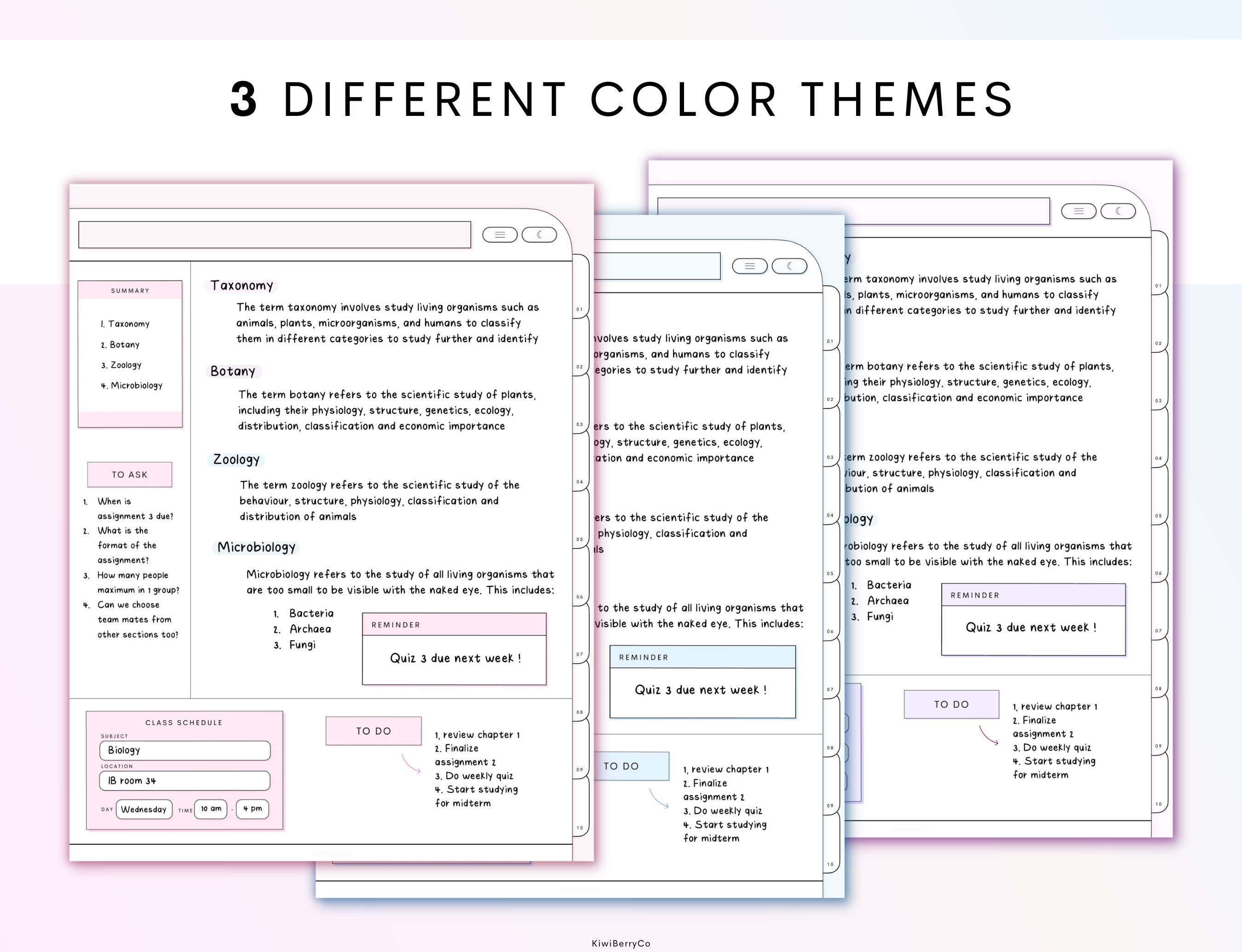 Pastel Cute Digital Notebook Hyperlinked Notebook Pastel - Etsy