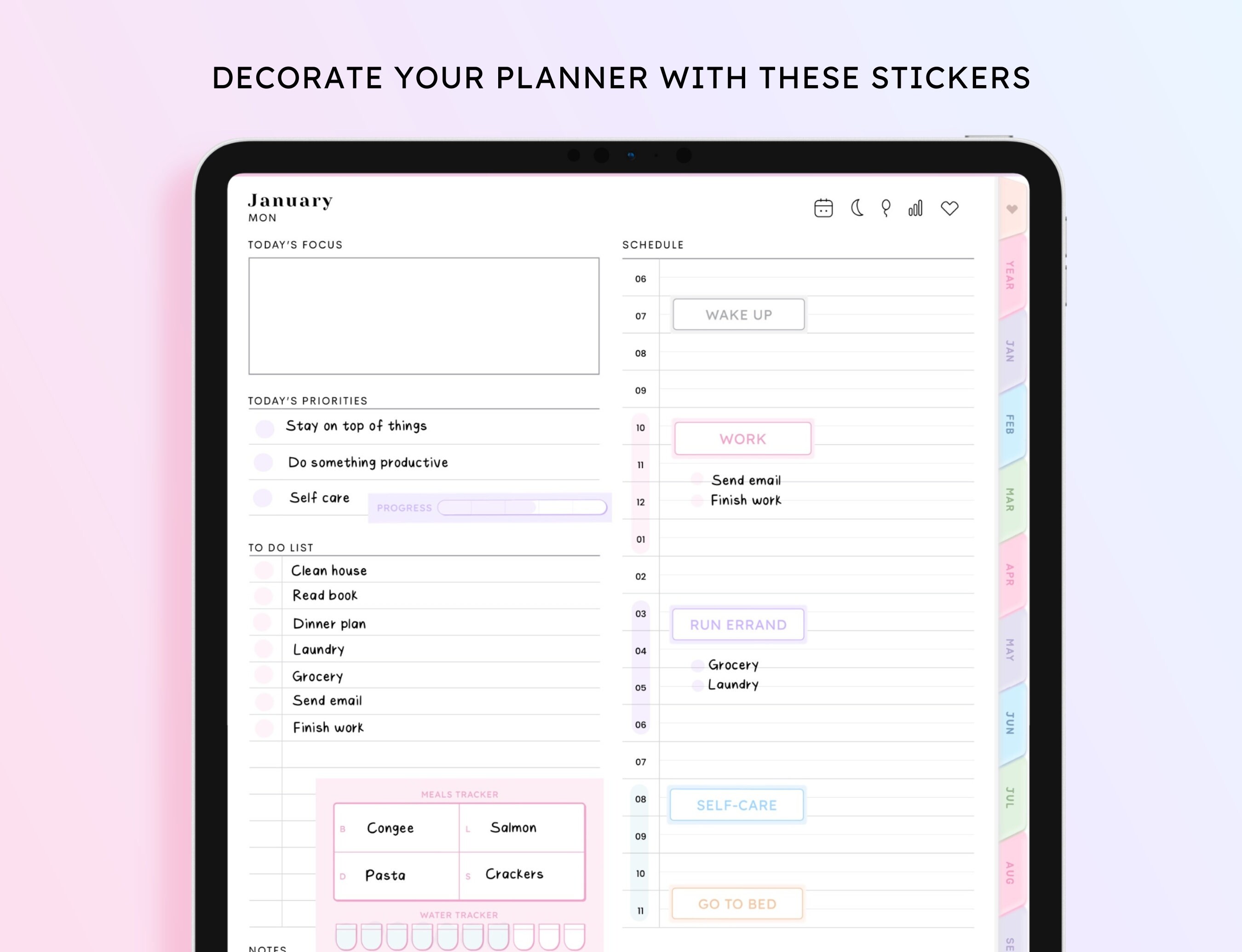 Essential Pastel Sticker for Planner Stickers for Planner - Etsy