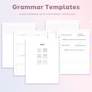 Language Learning Digital Planner, Language Learning Notebook, Pastel ...