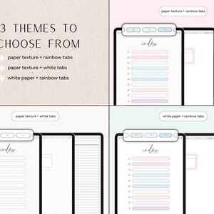 Digital Notebook, Paper Texture Notebook, Hyperlinked Student Notebook ...