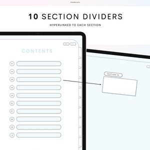 Pastel Cute Digital Notebook, Hyperlinked Notebook, Pastel Notebook ...