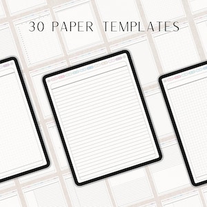 Digital Notebook, Paper Texture Notebook, Hyperlinked Student Notebook ...