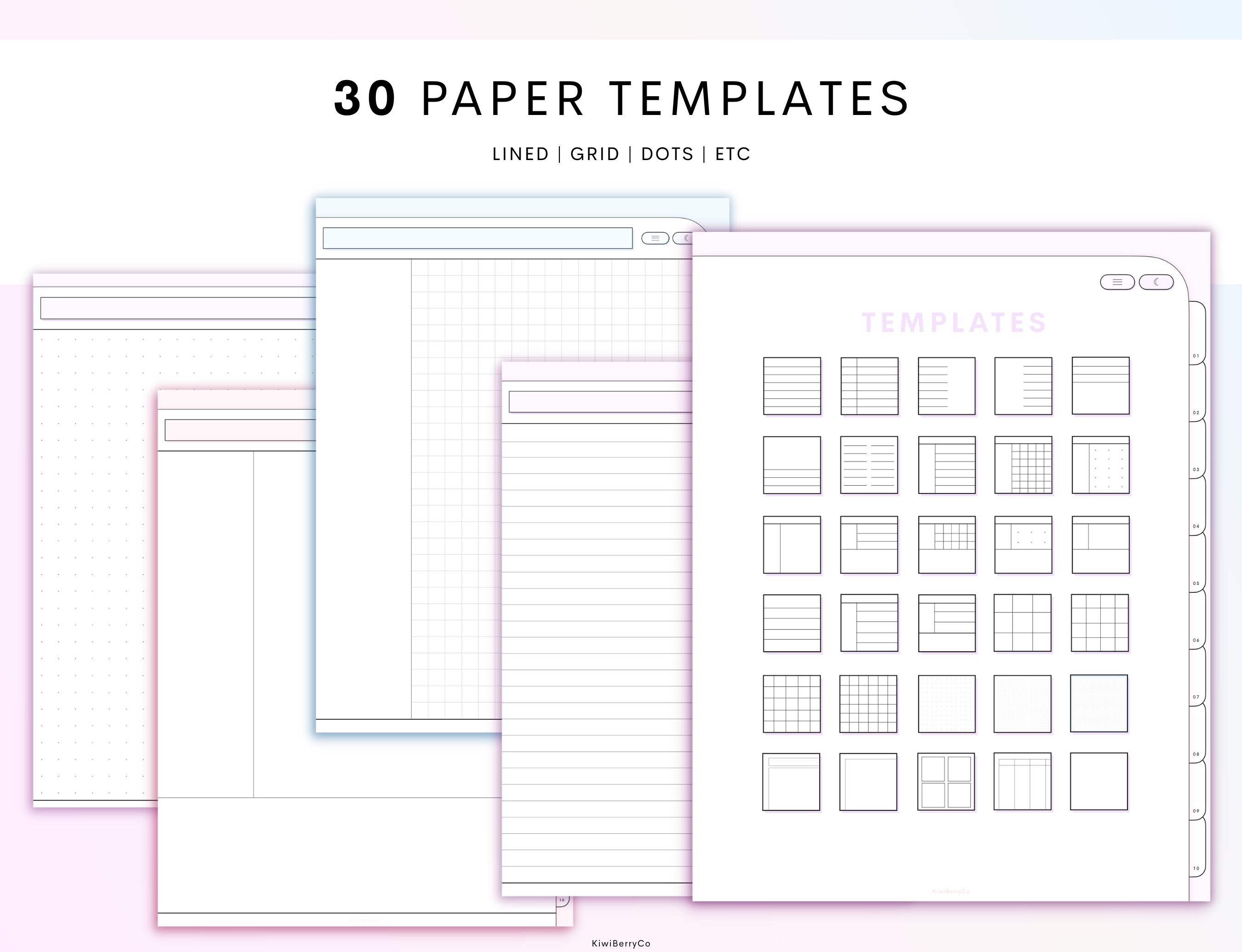 Pastel Cute Digital Notebook Hyperlinked Notebook Pastel - Etsy