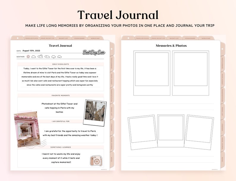 Digital Travel Planner, Digital Travel Journal, Goodnotes Planner ...
